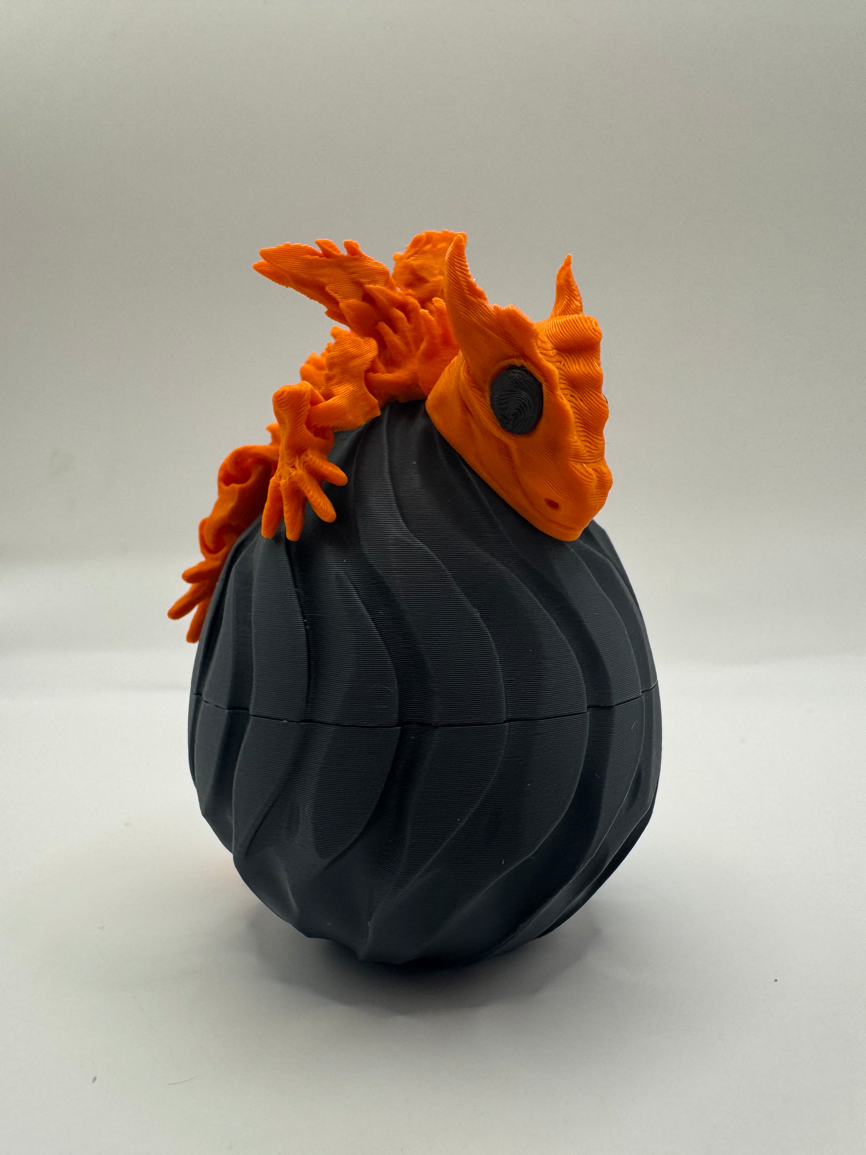 Rebel - Dragon Hatchling & Egg Set - Matte Orange/Grey – Flare and Flame